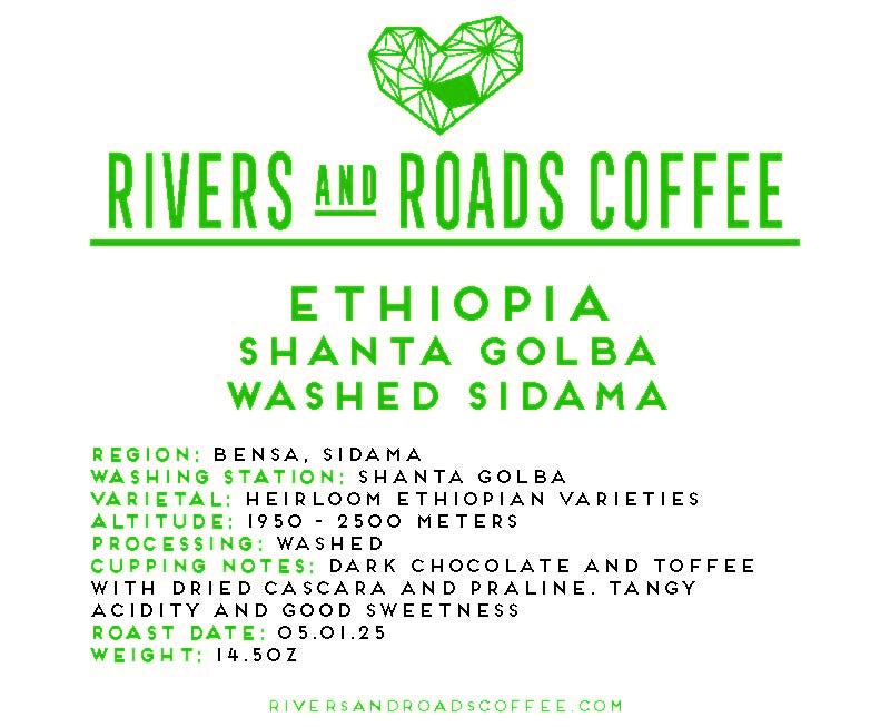 Whole Beans: Ethiopia - Shanta Golba (1) | Rivers and Roads Coffee